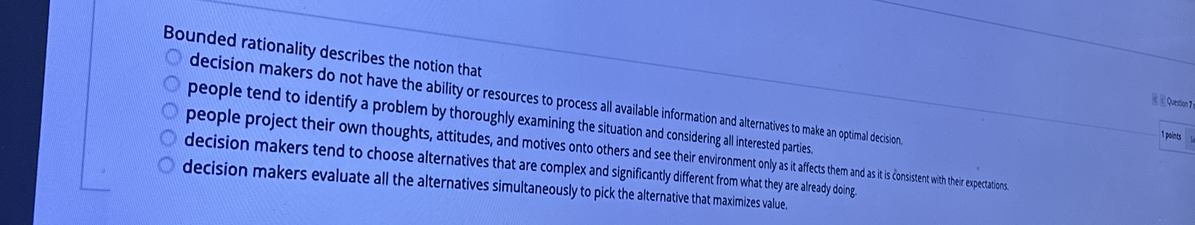 Solved Bounded rationality describes the notion thatdecision | Chegg.com