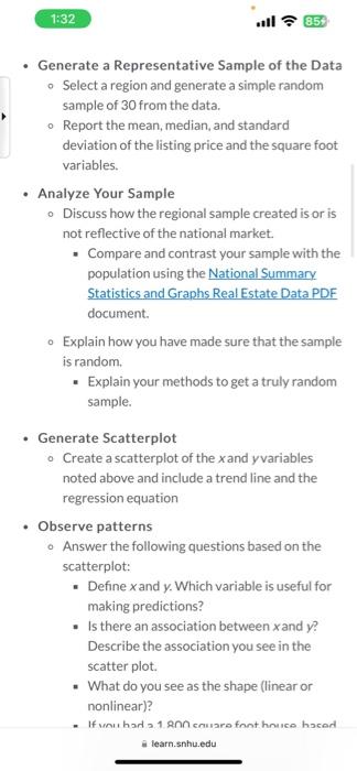 Solved - Generate a Representative Sample of the Data - | Chegg.com