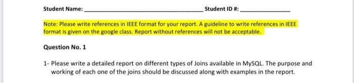 Solved Student Name: Student ID #: Note: Please write | Chegg.com