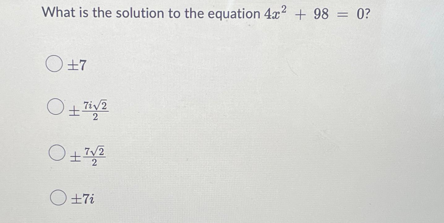 Solved What is the solution to the equation | Chegg.com
