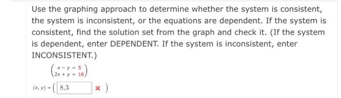 Solved Use the graphing approach to determine whether the | Chegg.com