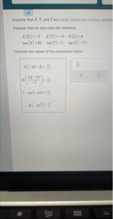 Solved Suppose that X,Y, and Z are jointly distributed | Chegg.com