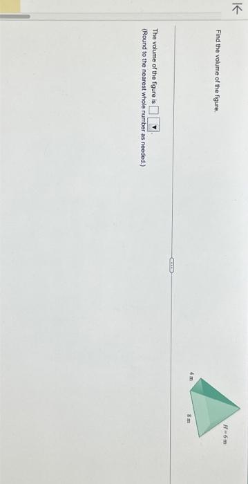 Solved Find the volume of the figure, The volume of the | Chegg.com