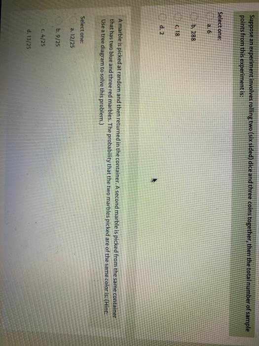 Solved Suppose an experiment involves rolling two (six | Chegg.com