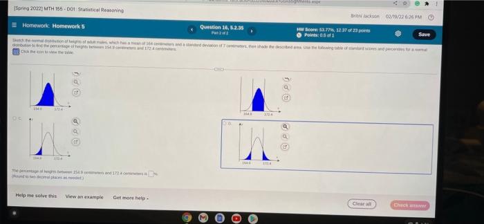 Solved sketch the normal distribution of heights of adult | Chegg.com