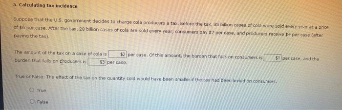 Solved 5. Calculating tax incidence Suppose that the US | Chegg.com Solved 5. Calculating tax incidence Suppose that the US | Chegg.com