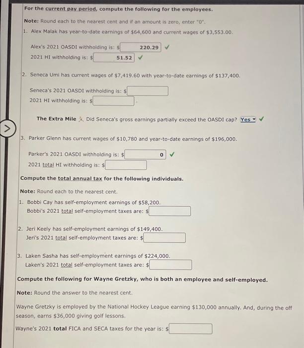 Solved For the current pay period, compute the following for | Chegg.com