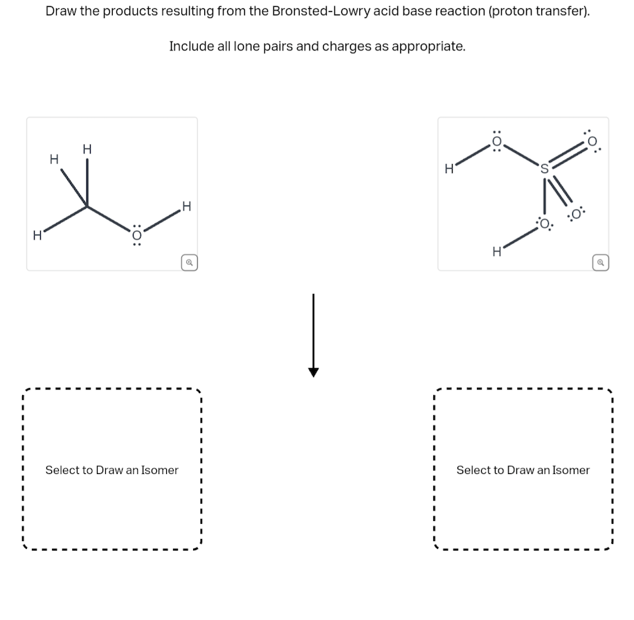 Solved Draw the products resulting from the Bronsted-Lowry | Chegg.com