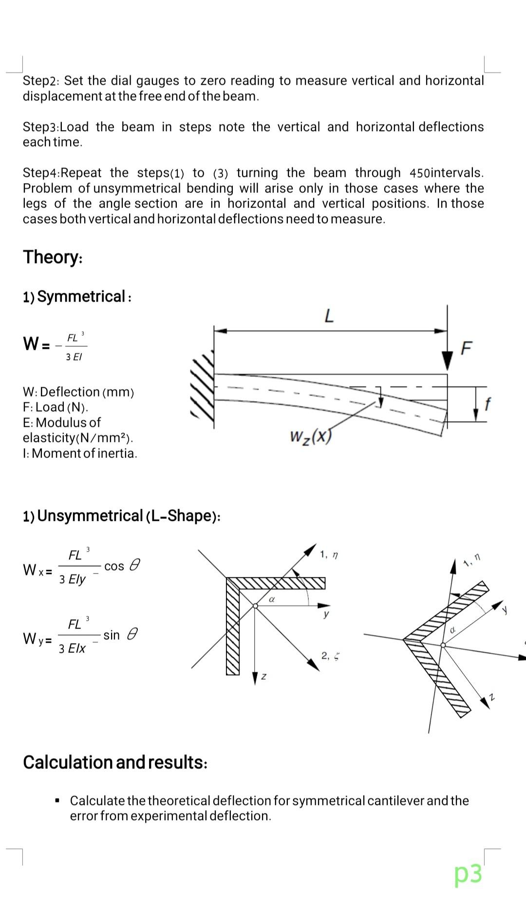 Unsymmetrical Bending Of Cantilever Beam Experiment - The Best Picture ... Unsymmetrical Bending Of Cantilever Beam Experiment - The Best Picture ...