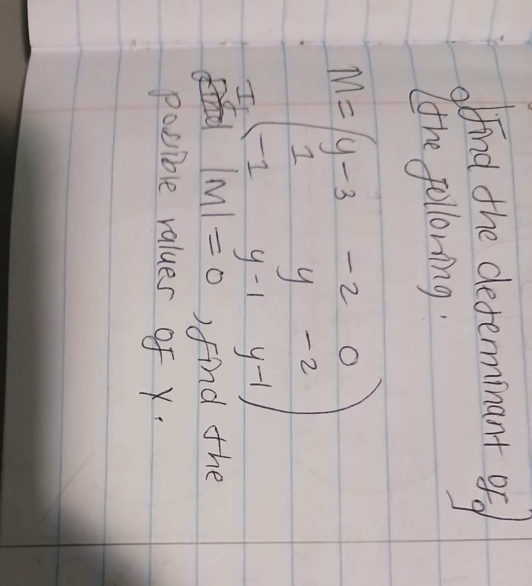 Solved find the determinant of Sthe | Chegg.com