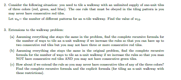 Solved Consider the following situation: you need to tile a | Chegg.com
