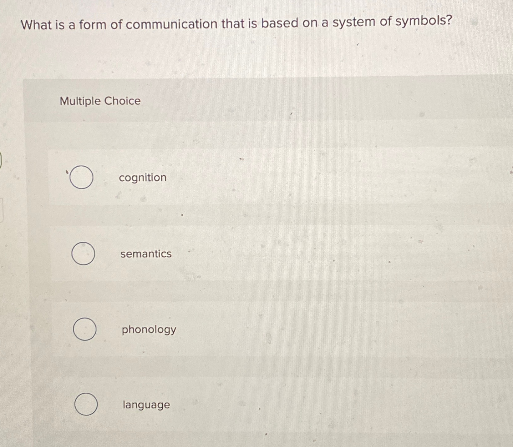Solved What is a form of communication that is based on a | Chegg.com