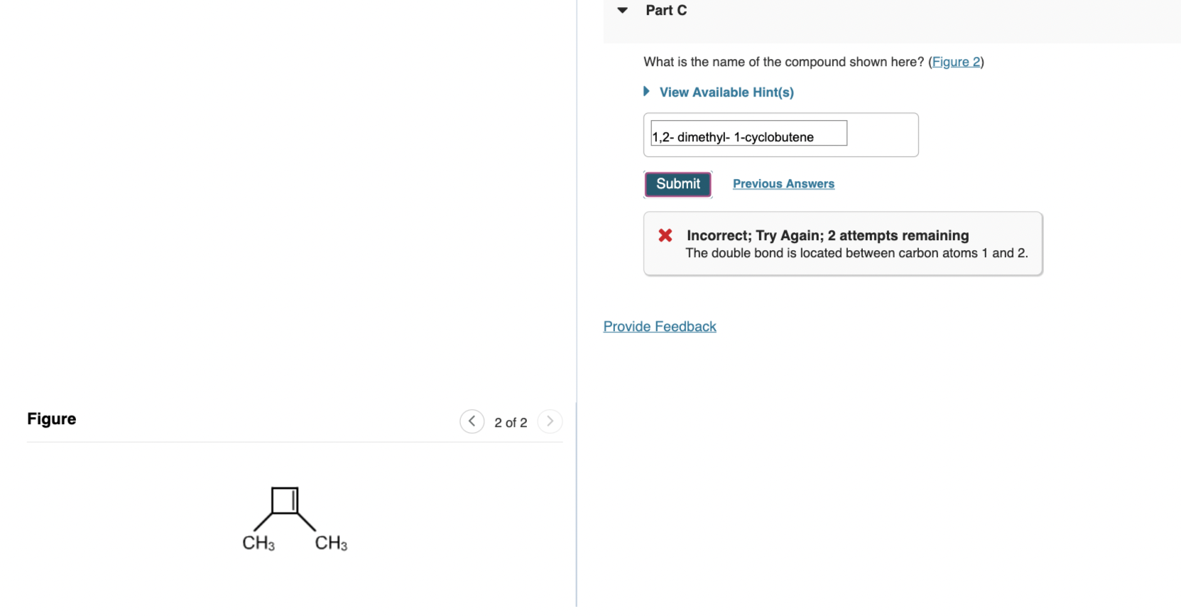 Solved Part CWhat is the name of the compound shown here? | Chegg.com