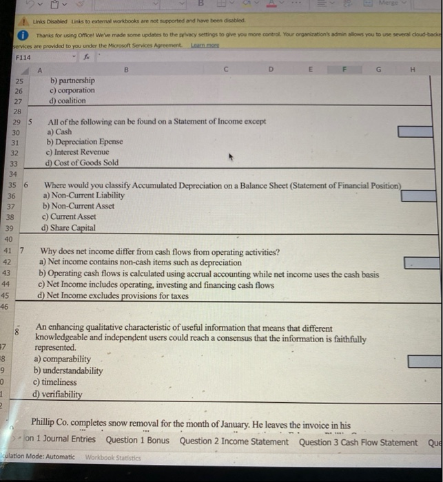 Solved File Home Insert Formulas Data Review View Help Tell | Chegg.com