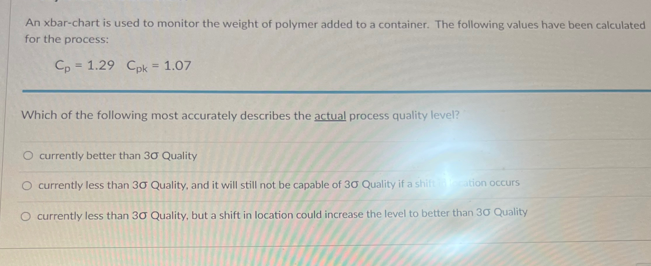 Solved An xbar-chart is used to monitor the weight of | Chegg.com
