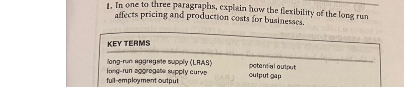 Solved In one to three paragraphs, explain how the | Chegg.com