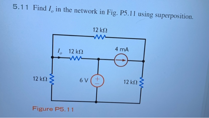 Solved 5.11 Find I, in the network in Fig. P5.11 using | Chegg.com