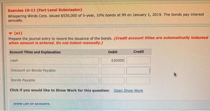 Solved Exercise 10-11 (Part Level Submission) Whispering | Chegg.com