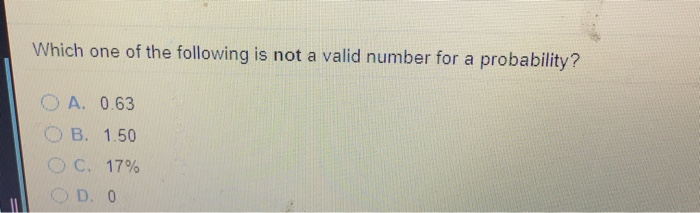 Solved Which one of the following is not a valid number for | Chegg.com