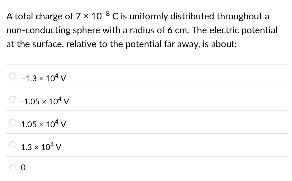 Solved A total charge of 7×10-8C is ﻿uniformly distributed | Chegg.com