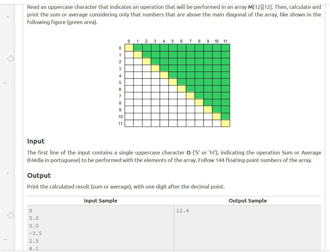 Solved 1183Code must be need In C language. Input and | Chegg.com