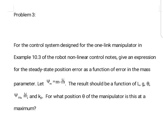 Problem 1: Determine the partitioned control computed | Chegg.com