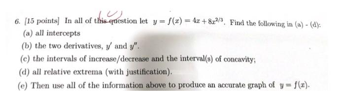 Solved 6. [15 points] In all of this-question let | Chegg.com
