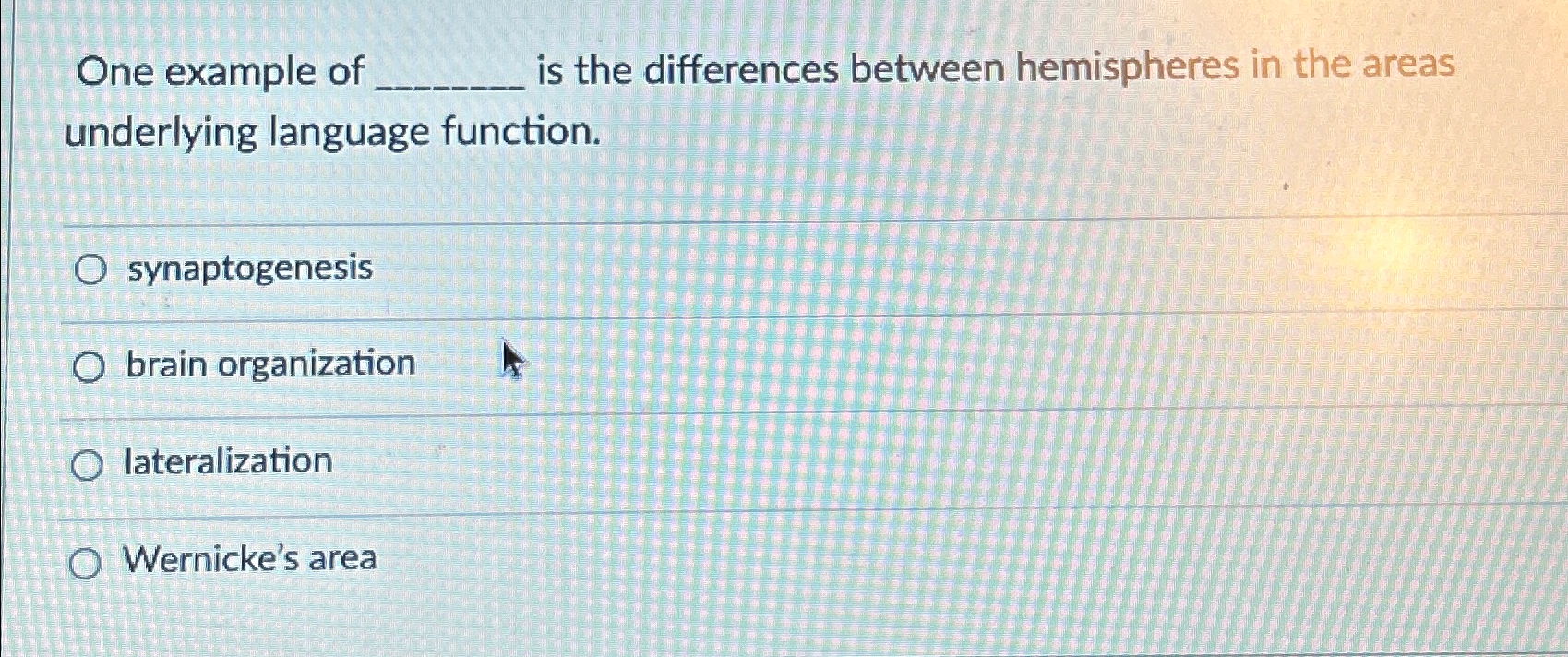 Solved One example of is the differences between hemispheres | Chegg.com