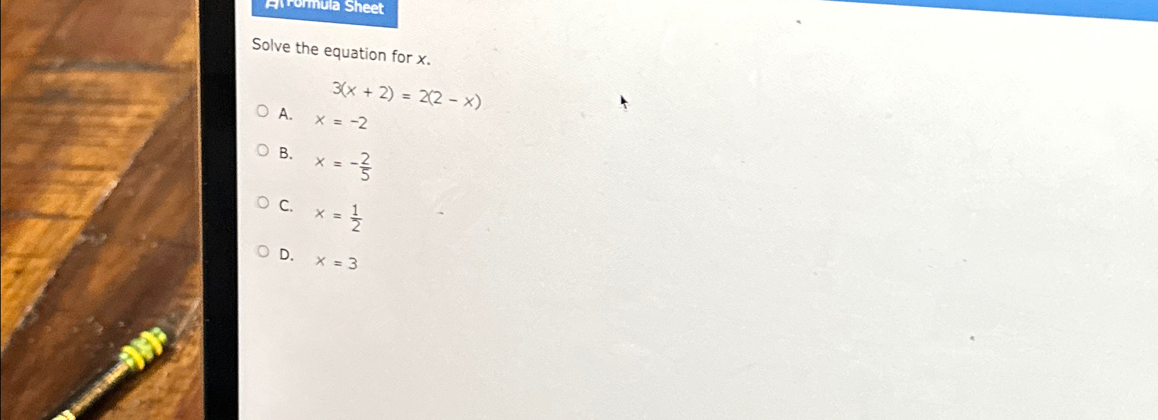 Solved SheetSolve the equation for | Chegg.com