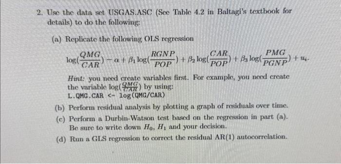 1. Read the carning data set EARN.ASC into R and | Chegg.com