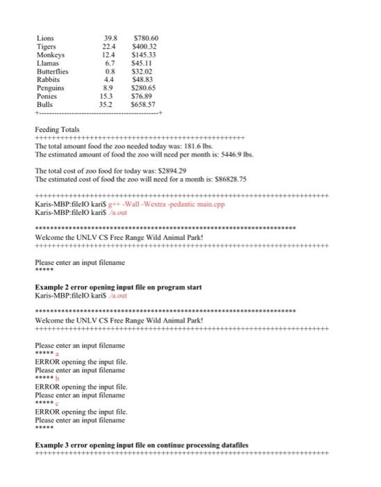 Solved Assignment: The UNLV Computer Science Free Range Wild | Chegg.com