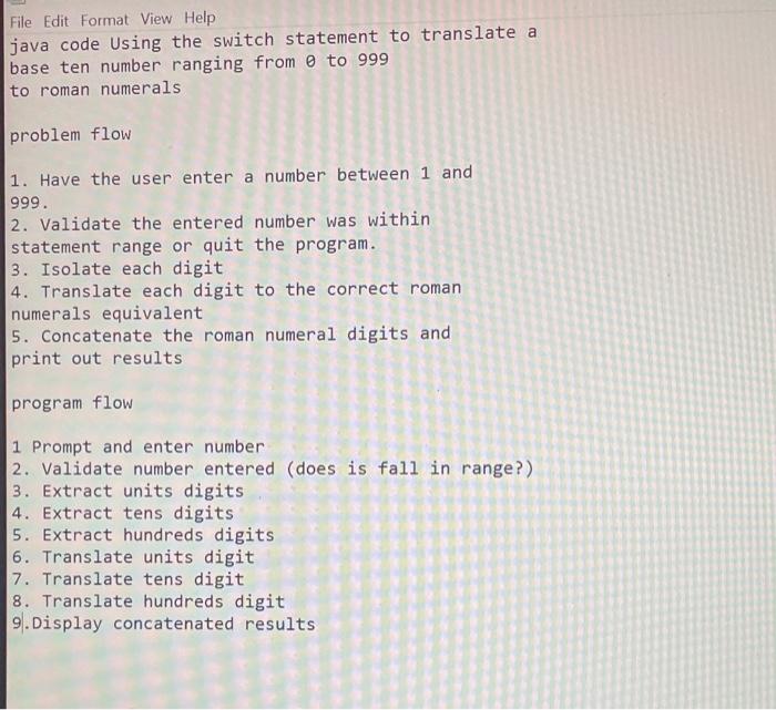 Solved File Edit Format View Help Java Code Using The Switch