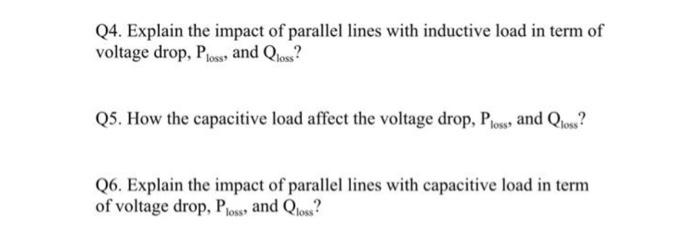 Solved Q4. Explain the impact of parallel lines with | Chegg.com