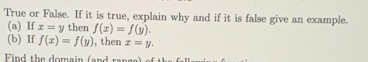 Solved True or False. If it is true, explain why and if it | Chegg.com