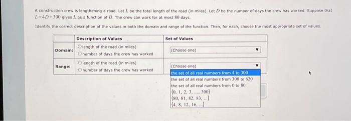 Solved A construction crew is lengthening a road. Let L be | Chegg.com