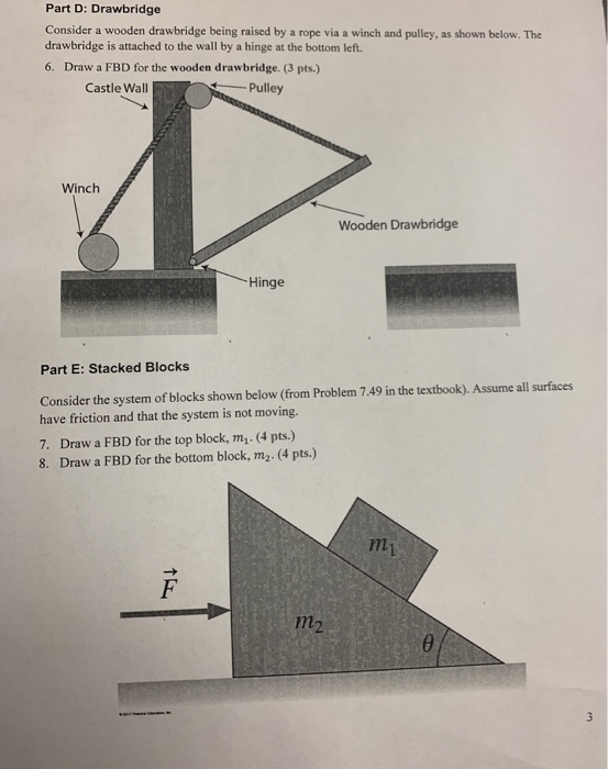 Solved Part D: Drawbridge Consider a wooden drawbridge being | Chegg.com