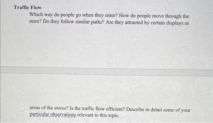 Transition Zone Describe the "entrance" to the store, | Chegg.com