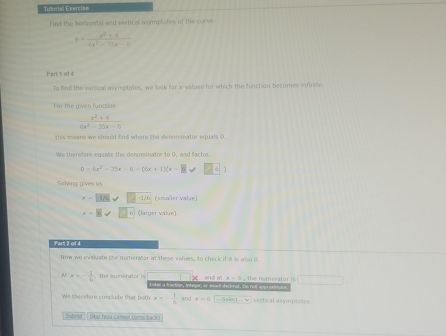 Solved Tutorial ExerciseFind the horizontal and vertical | Chegg.com