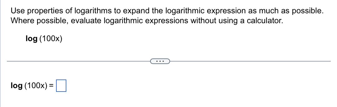 Solved Use properties of logarithms to expand the | Chegg.com
