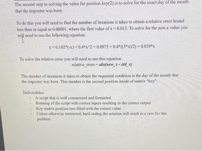 Solved The second step to solving the value for position | Chegg.com