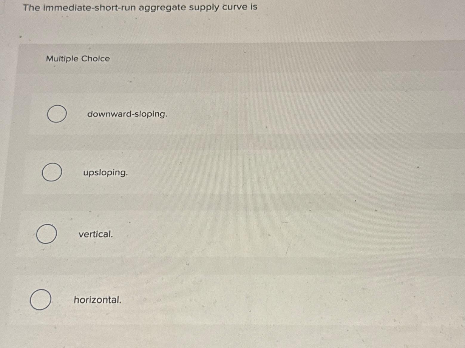 Solved The immediate-short-run aggregate supply curve | Chegg.com