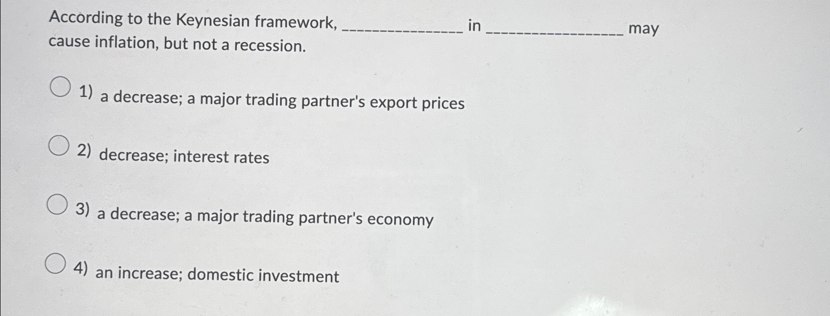Solved According to the Keynesian framework, cause | Chegg.com