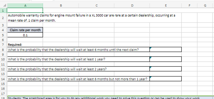 Solved type the excel forumla DONT GIVE ME THE GIVE ME EXCEL | Chegg.com