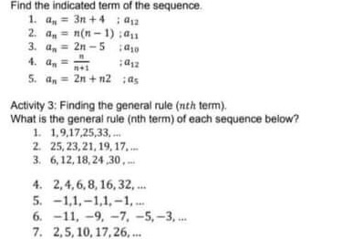 Solved Find the indicated term of the sequence 1. = 3n+4 012 | Chegg.com