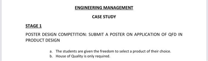 Solved STAGE 1 POSTER DESIGN COMPETITION: SUBMIT A POSTER ON | Chegg.com