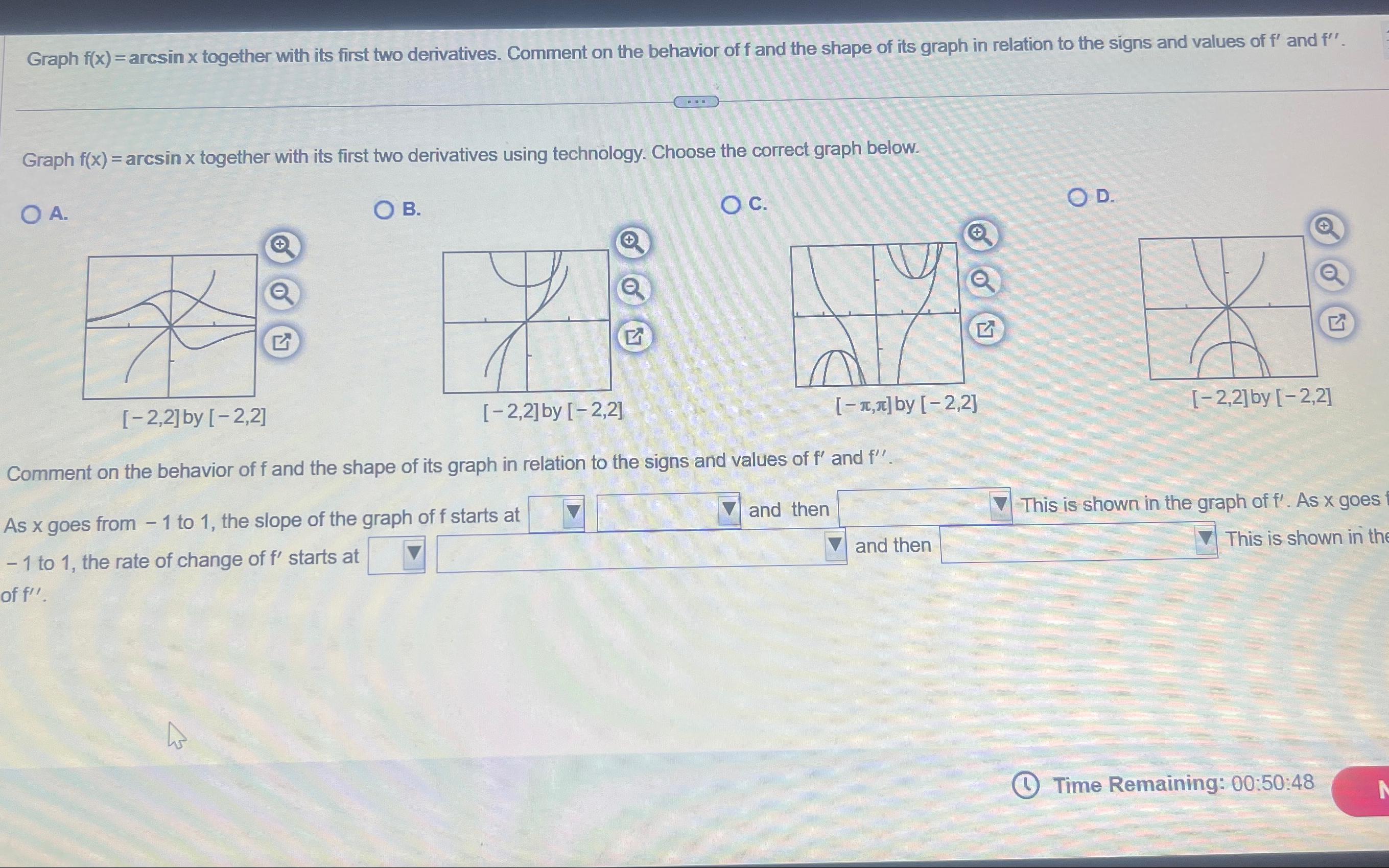 Solved Graph f(x)=arcsinx together with its first two | Chegg.com Solved Graph f(x)=arcsinx together with its first two | Chegg.com
