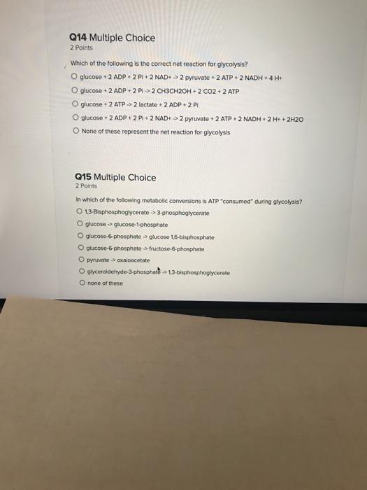 Solved Q14 Multiple Choice 2 Points Which of the following | Chegg.com
