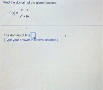 Solved Find the domain of the given | Chegg.com