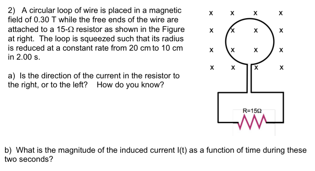 Solved A circular loop of wire is placed in a magnetic field | Chegg.com