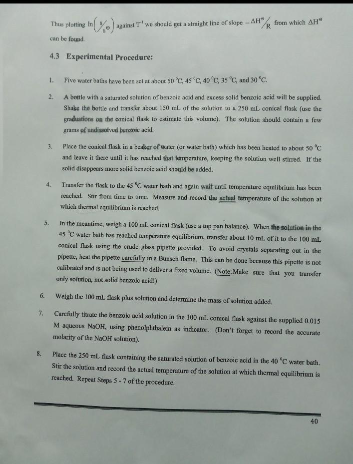 Solved 4 EXPERIMENT 4: DETERMINATION OF HEAT OF SOLUTION | Chegg.com